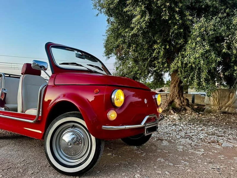 Polignano a Mare: coast & countryside Vintage tour by Fiat 500 SPIAGGINA - Key Points