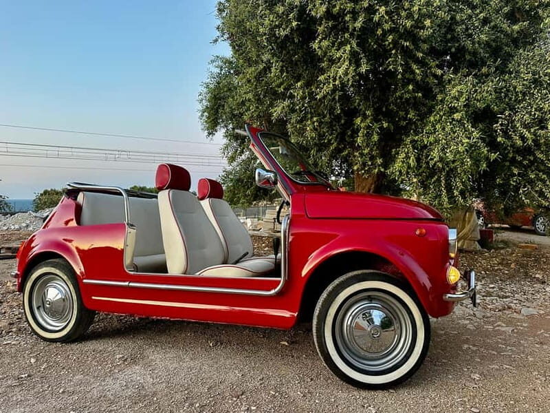 Polignano a Mare: coast & countryside Vintage tour by Fiat 500 SPIAGGINA - An Authentic Ride Through Apulia’s Coast and Countryside