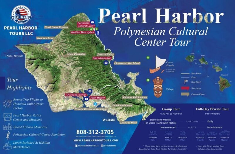 Polynesian Cultural Center & Pearl Harbor Tour FROM KONA - Frequently Asked Questions