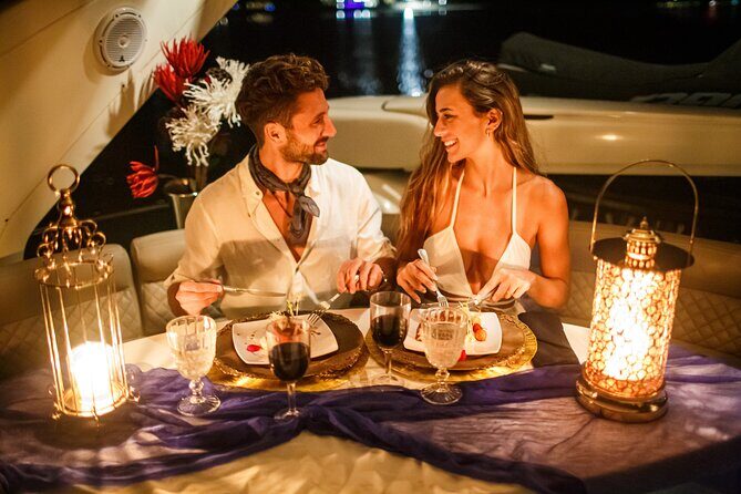 Private 3 hours Romantic Tulum Dinner in 58´Yacht Azimut - A Luxurious Night Out on the Water: Our Review of the Private 3-Hour Romantic Tulum Dinner in a 58’ Yacht Azimut