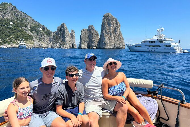 Private boat tour to Capri and Blue Grotto on Gozzo 32 ft - The Sum Up