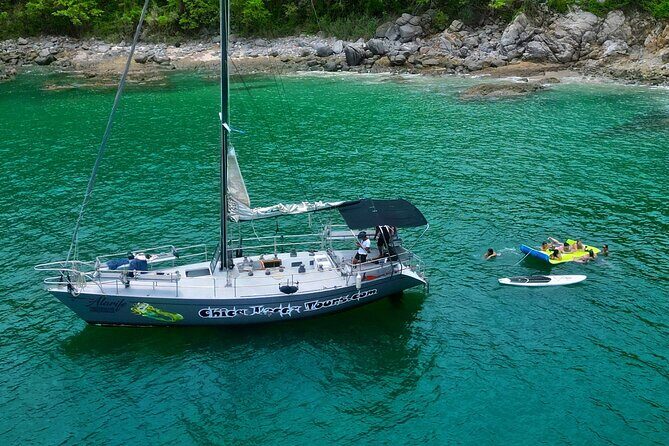 Private Chica SAILING Adventure Puerto Vallarta ALL INCLUSIVE - The Final Stop: Sunset and Secluded Bays