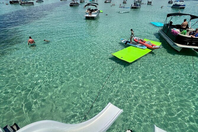Private Crab Island Double Slides Pontoon Charter - A Close Look at the Experience