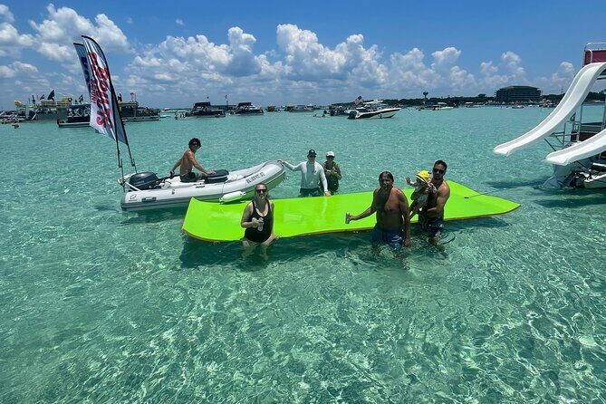 Private Crab Island Double Slides Pontoon Charter - The Sum Up