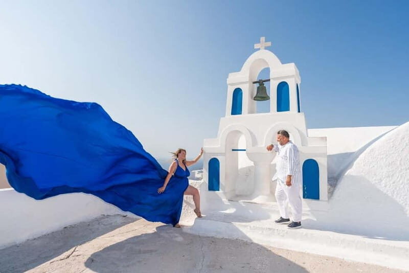 Private Flying Dress Photoshoot Santorini With Pickup - The Authentic Experience As Encapsulated by Travelers