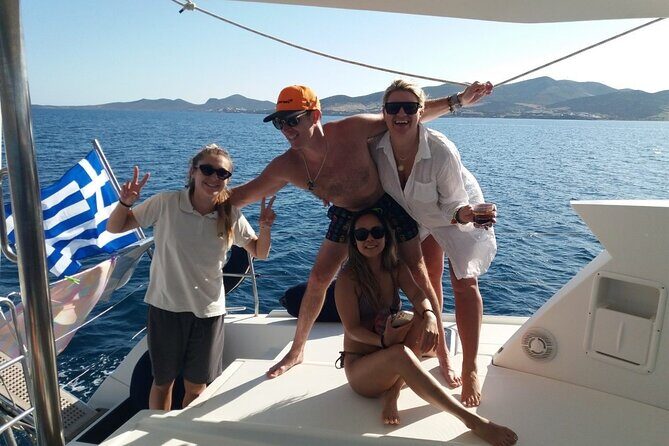 Private Full Day Catamaran Cruise from Paros with Lunch - Authentic Greek Hospitality and Delicious Food