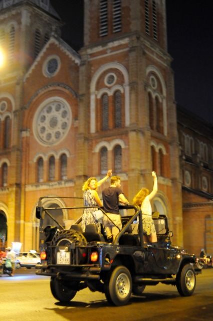 Private Jeep Tour Saigon by Night & Cruise Dinner with Music - FAQs