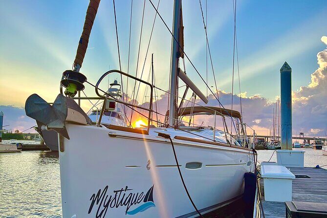 Private Sunset Sail BYOB Dolphin/History Tours on 43ft Mystique - FAQs