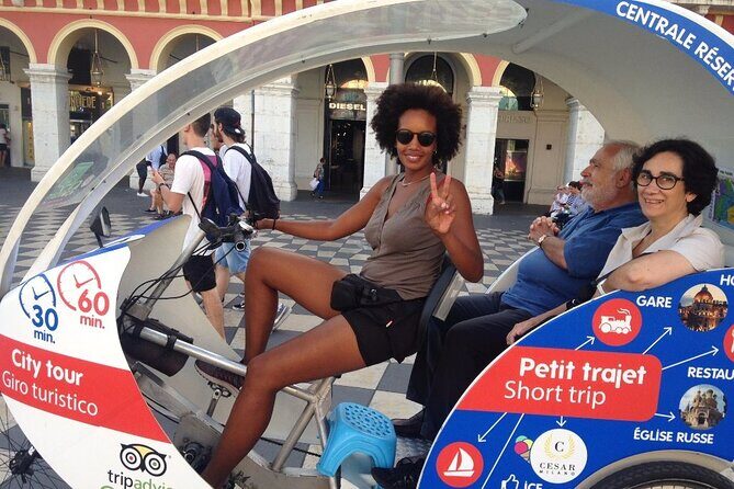 Private tour guide of Nice in electric taxibikes - Key Points