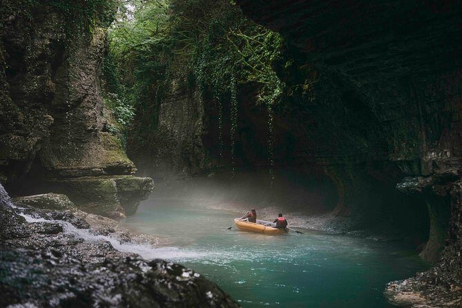 Prometheus cave, Martvili canyon, Okatse waterfall and Lomina lake from Kutaisi - Key Points