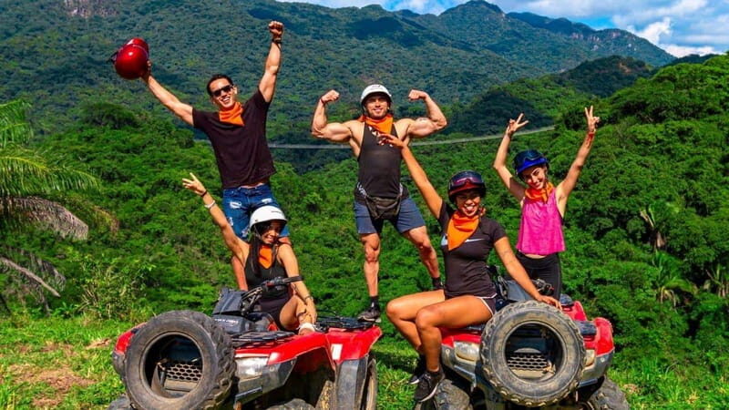 Puerto Vallarta: Canopy River Combo ATV + Canopy + Mules - Waterfall Swim and Relaxation