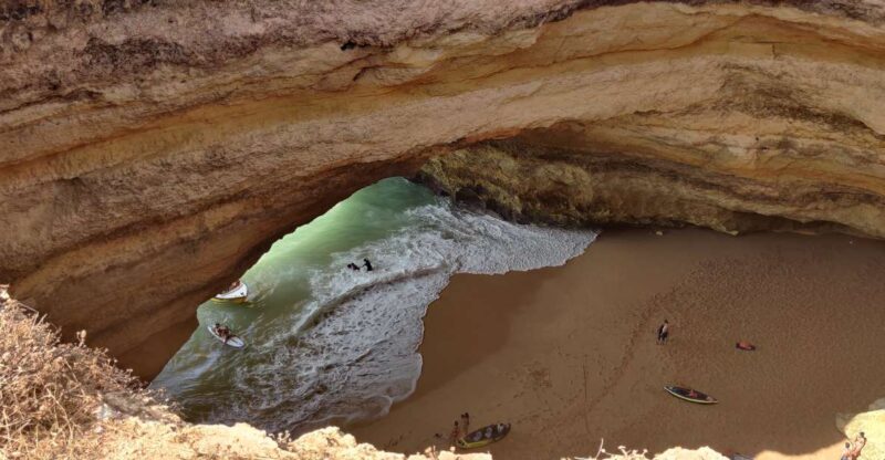 Quarteira: Benagil Cave Guided Catamaran Day Cruise & Drink - Key Points