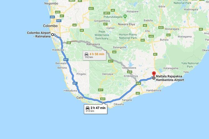 Ratmalana Airport (IATA: RML) to Mattala Intl. Airport (IATA: HRI) Transfer - A Detailed Look at the Transfer Experience