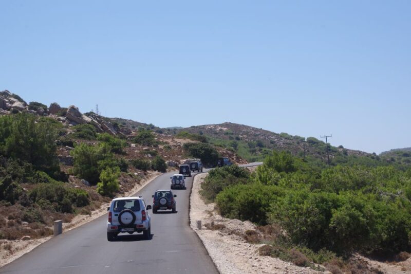 Rhodes: 4x4 Self-Drive Jeep Tour with Pickup in the North - Unique Bedrock of History and Nature