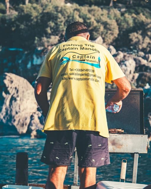 Rhodes: Captain Manolis Fishing Trip with BBQ and Swimming - A Genuine Greek Sea Adventure: Rhodes Captain Manolis Fishing Trip with BBQ and Swimming