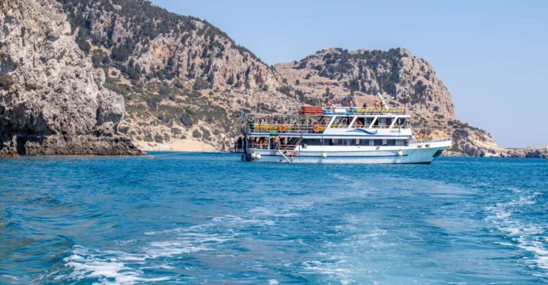 Rhodes: Full Day East Coast Bay to Bay Boat Trip with Lunch - The Itinerary in Detail