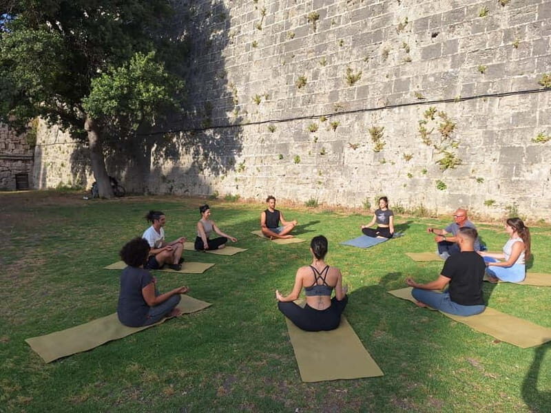 Rhodes Town: Outdoor Yoga at Grand Masters Garden - An Authentic Outdoor Yoga Experience in Rhodes