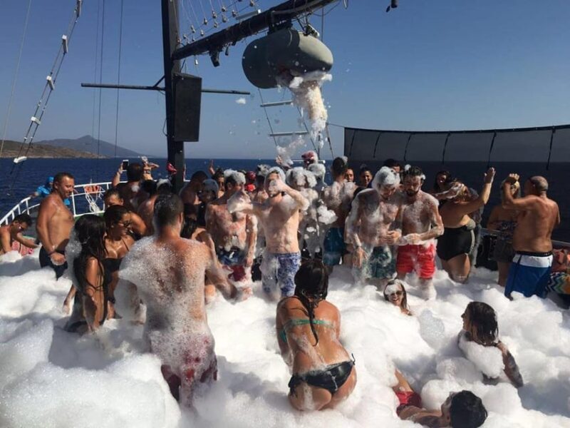 River Cruise Tour Lunch Soft Drinks Foam Party Caretta Swim - FAQs