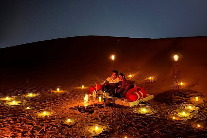 Romantic Private Candle Light Dinner At Thar Desert Jaisalmer - The Desert Setup: A Private Oasis of Lights and Calm