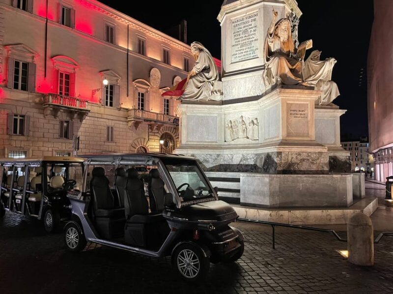 Rome by Night Private Golf Cart Tour - Key Points