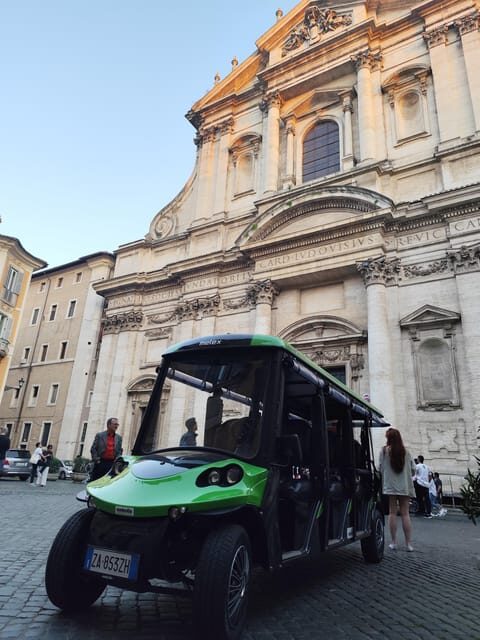 Rome: City Highlights Golf Cart Tour with Aperitivo - The Experience in Detail