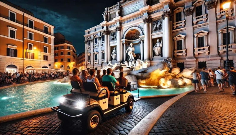 Rome: Golf Cart Night Tour - Key Points