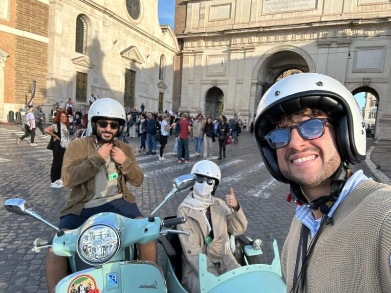 Rome in Vespa 90 min Vespa Sidecar PrivateTour with Gelato - Why Ride in a Vespa Sidecar?