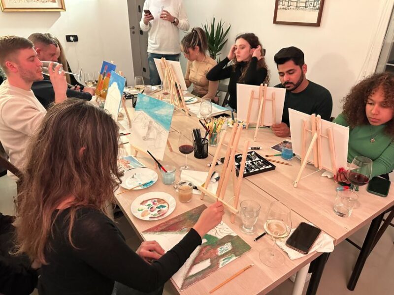 Rome: Painting Class with Unlimited Wine - The Itinerary & Setting