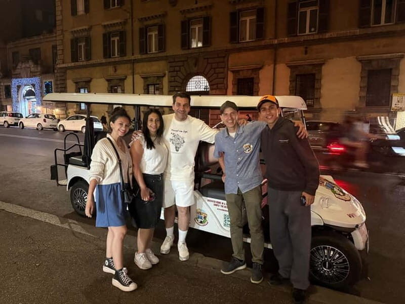 Rome: Private Golf Cart Tour by night 2 hours with Aperitivo - An Overview of the Experience