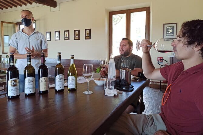 Rosso and Brunello di Montalcino Wine Tour Including Lunch and Visit to 2 Local Wineries - Key Points
