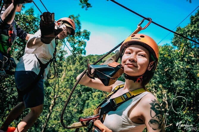 Samui Zipline FLY & Fun Tree Bridge Jungle Cafe & Waterfall - An Introduction to the Zipline Experience in Koh Samui