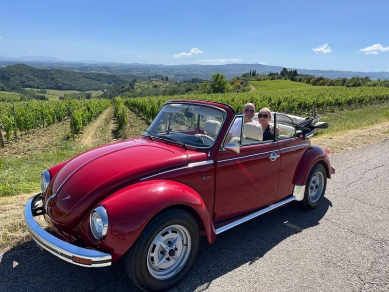 San Gimignano: Private Vintage Beetle Car Tour with Wine - Key Points