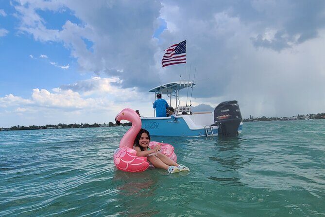 Sandbar, Beach, Dolphin Watching Cruise Sarasota, Florida - The Experience of Guides Carmen and Dudley