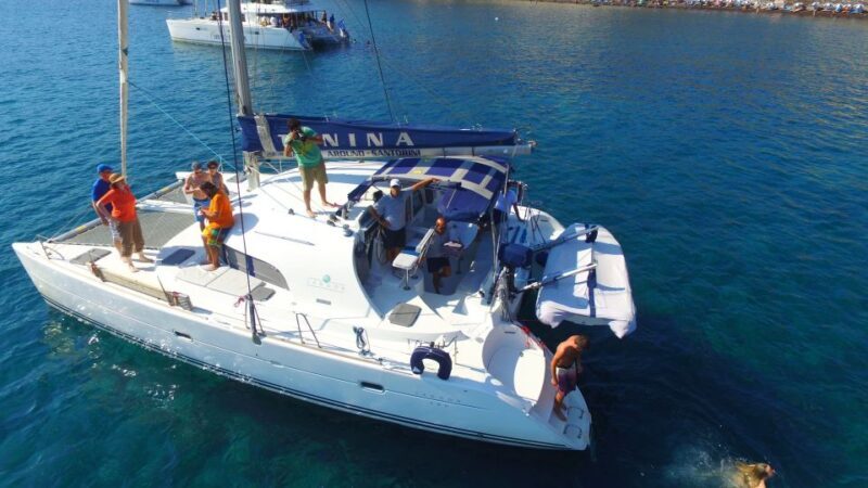 Santorini: 7-Hour Private Catamaran Cruise with Food & Drink - Key Points
