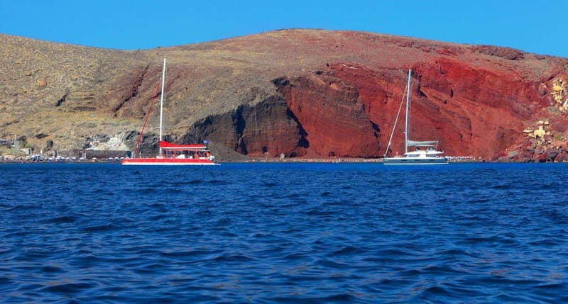 Santorini: Caldera Catamaran Sail & Swim with lunch - Frequently Asked Questions