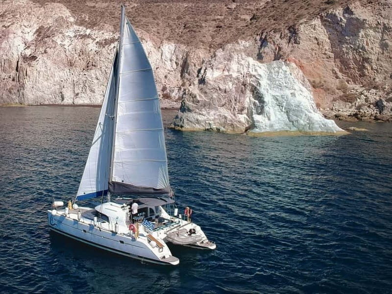 Santorini: Catamaran Cruise with Food and Drinks - Frequently Asked Questions