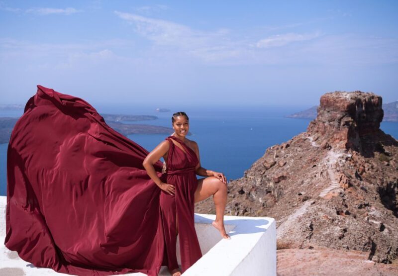 Santorini Flying Dress Photo Experience - The Dress and How It Enhances Your Photos