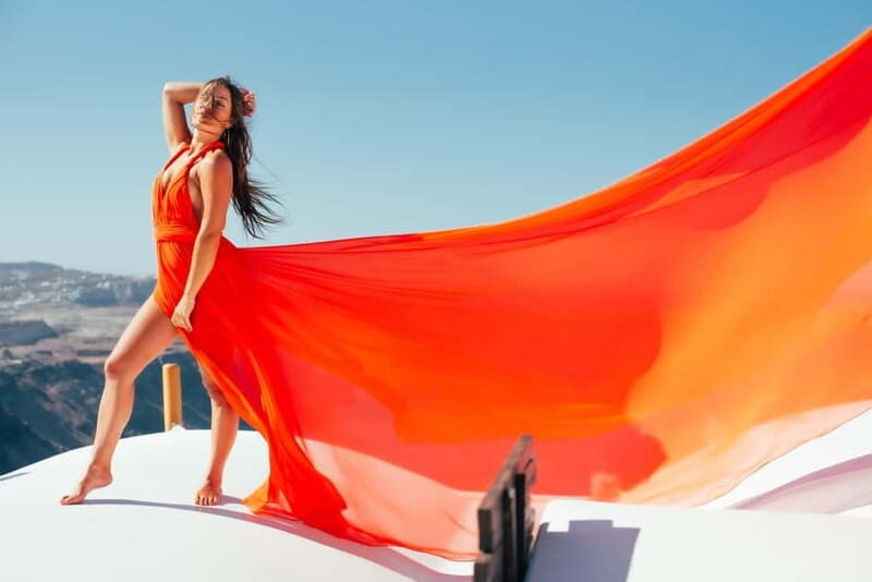 Santorini Flying Dress Photo Shoot - Why the Views Matter