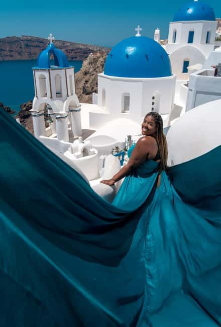 Santorini: Flying Dress Photoshoot Private Entry to Blue Dom - The Experience: An In-Depth Look