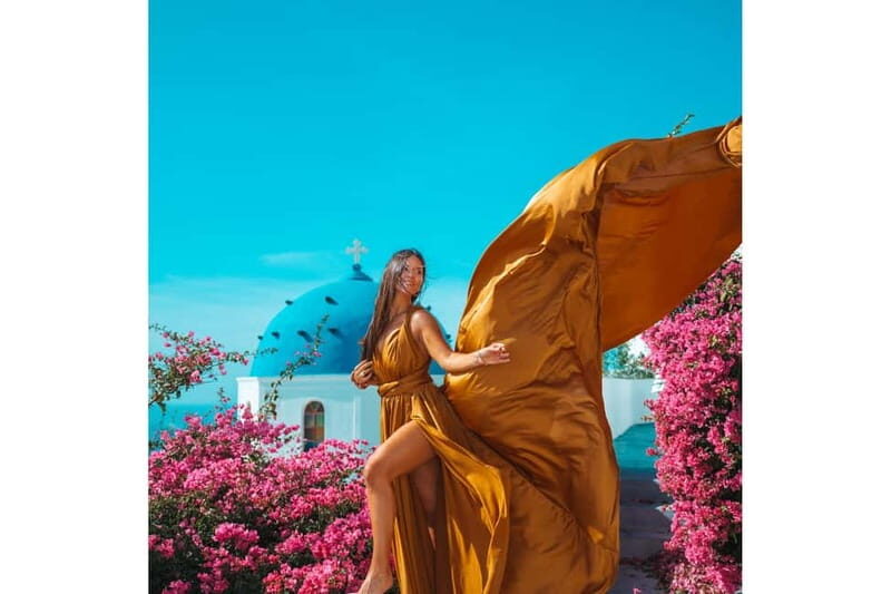 Santorini: Flying Dress Photoshoot with Edited Photos - FAQ