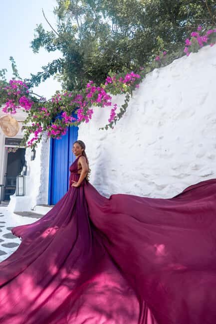 Santorini: Flying Dress Rental - The Photography & Self-Expression
