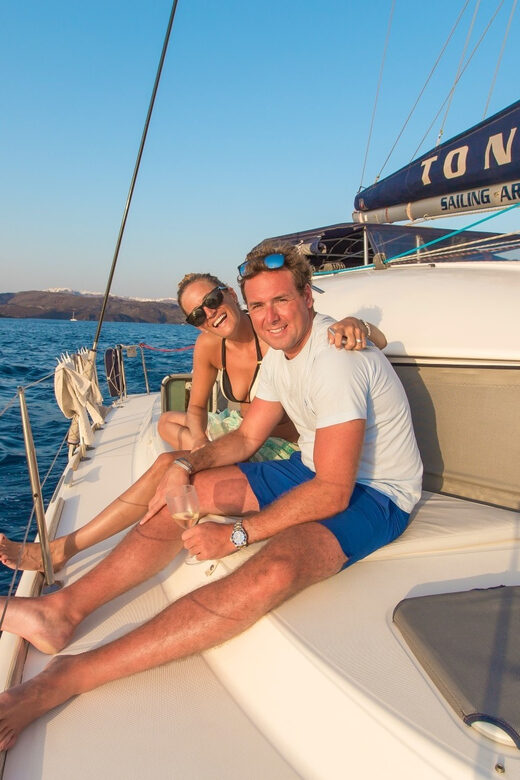 Santorini: Private Catamaran Cruise with Food & Drinks - The Setting and the Departure