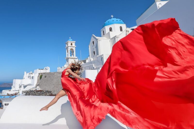 Santorini: Private Flying Dress Photoshoot with Dress Rental - What to Expect: The Itinerary and Details