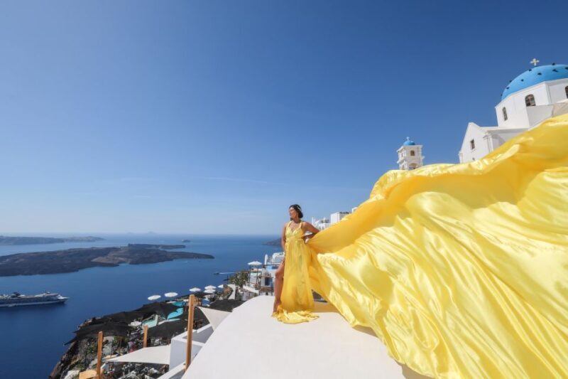 Santorini: Private Flying Dress Photoshoot with Dress Rental - Why Choose This Experience?