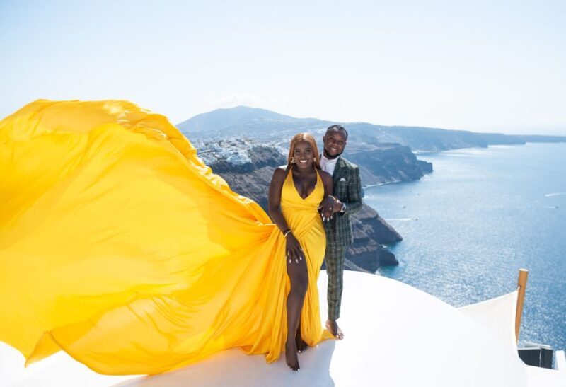 Santorini: Proffessional Flying Dress Photoshoot - Who Will Enjoy This Tour Most?