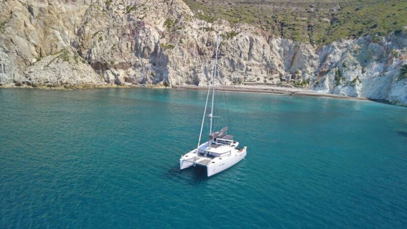 Santorini: Southern Island Luxury Catamaran Cruise with Meal - Key Points