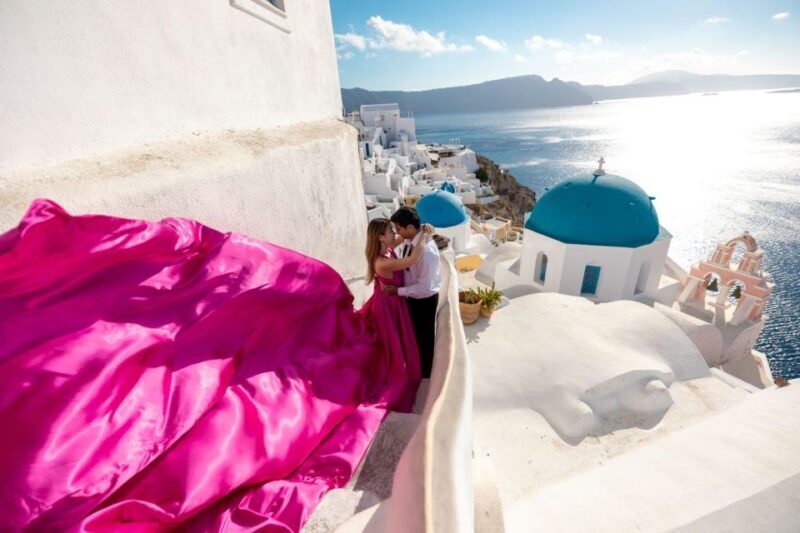 Santorini: Unique Flying Dress Photoshoot Experience - What’s Included and How It Works