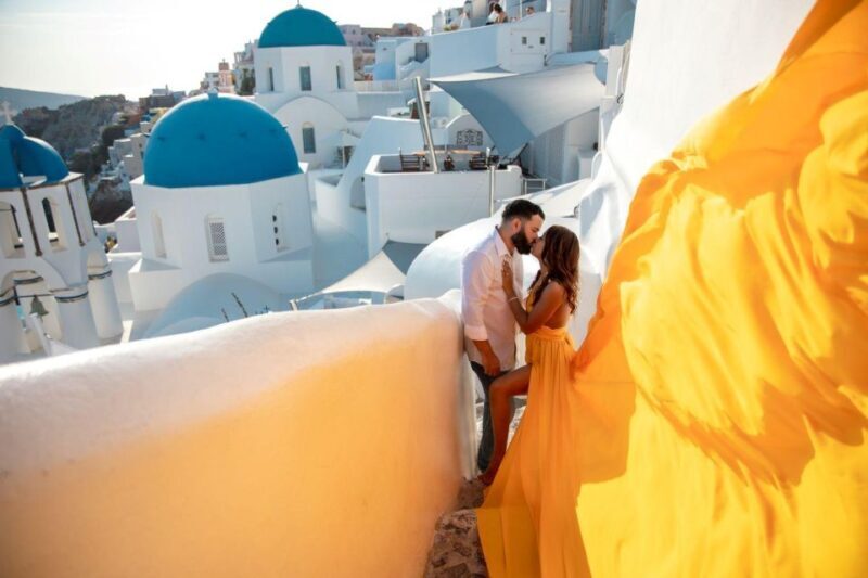 Santorini: Unique Flying Dress Photoshoot Experience - Why It’s Worth It