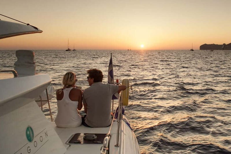Santorini:All-inclusive Catamaran Cruise with Thirassia Stop - The Crew and Comfort