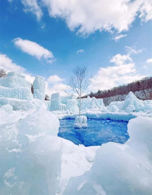 Sapporo: Lake Shikotsu Ice Festival Private Day Trip  Onsen - Key Points